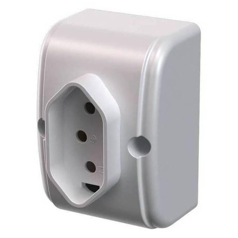 Tomada Externa 2P+T 20A/ 250V Cinza Mec-Tronic – Millenium – Hebrom ...